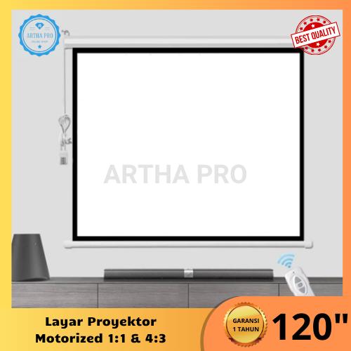 Jual Layar Proyektor Motorized 120 inch / Screen Projector Motorized ...