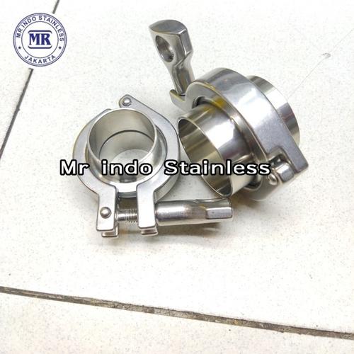 Jual Clamp Ferrule Sanitary 1.1/2" Inch Stainless SS316L Complete Set ...