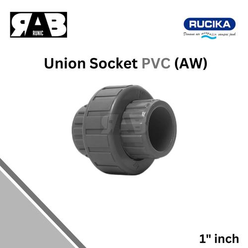 Jual Union Socket / Water Mur Polos PVC (AW) 1" inch - RUCIKA - Jakarta ...
