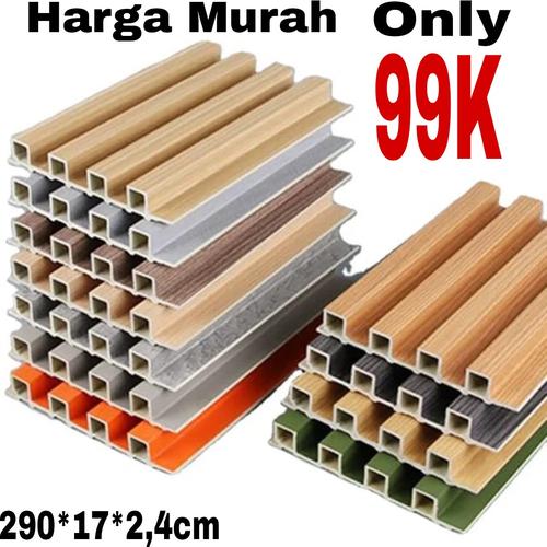 Jual WPC WALL PANEL DINDING WOOD PANEL KISI KISI DINDING 3M - K20 ...