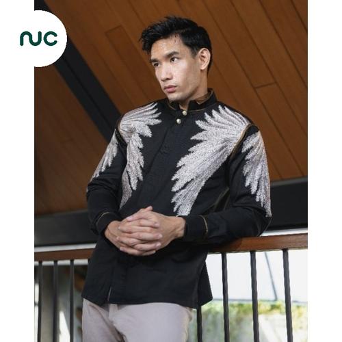 Jual Kemeja Bordir Pria NUC.ID Fitrah 03 Hitam - KIDS Size - Kota ...