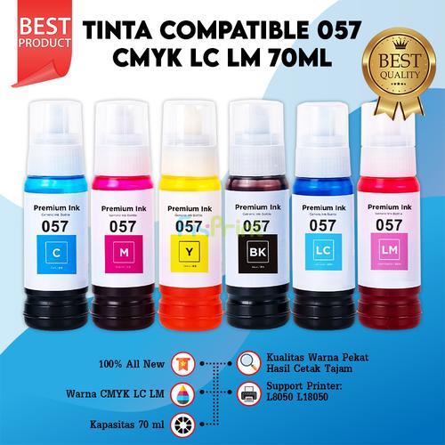 Jual Tinta Refill 057 Compatible 6 Warna Printer L 8050 L 18050 70ml ...