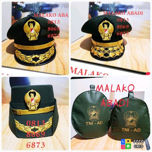 Jual Topi pet dan tas pet PDU TNI - AD Pamen dan Pati Pria - Tas pet ...