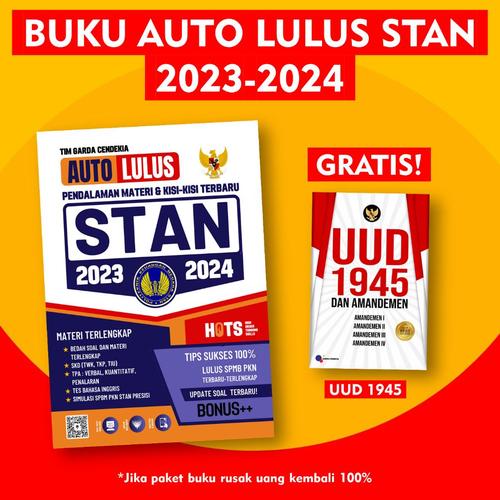 Jual BUKU STAN 2023-2024 / AUTO LULUS STAN 2023-2024 PENDALAMAN MATERI & - STAN 2022-2023 ...
