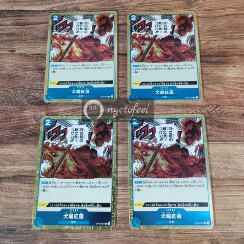 Jual ONE PIECE TCG | OP05-057 Inukami Guren Hound Blaze play set 4 pcs ...
