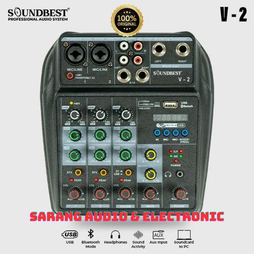 Jual MIXER AUDIO SOUNDBEST V2 V-2 V 2 ORIGINAL 4 CHANNEL - Jakarta Timur - Sarang Audio ...