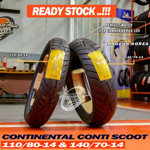 Jual CONTINENTAL CONTI SCOOT 110/80-14 & 140/70-14 BAN MOTOR AEROX 155 ...