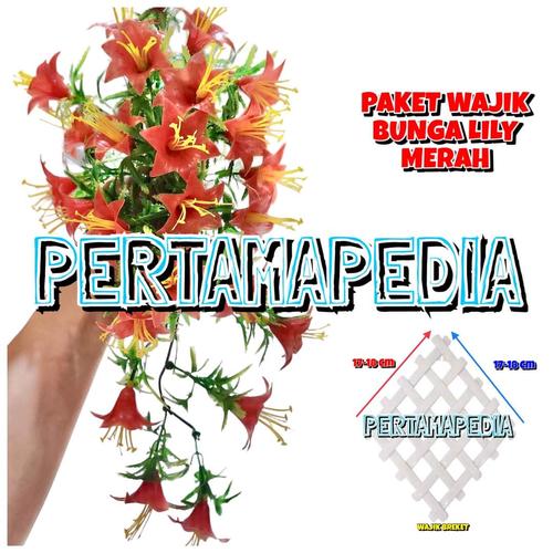 Jual Paket Bunga Plastik Lily/Daun Rambat Plastik/Rumput Plastik/Bunga ...