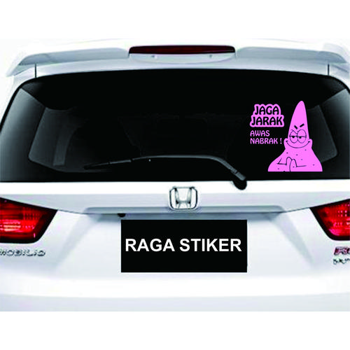 Jual CUTTING STICKER MOBIL PATRICK STAR JAGA JARAK STIKER MOBIL KEREN ...