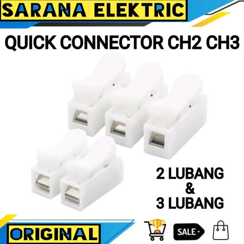 Jual QUICK CONNECTOR CH2 CH3 CH -2 CH-3 2 PIN 2 LUBANG DAN 3 PIN 3 ...