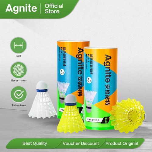 Promo Agnite Kok Badminton / Kok Bulutangkis / Shuttlecock Nylon Isi 3 ...