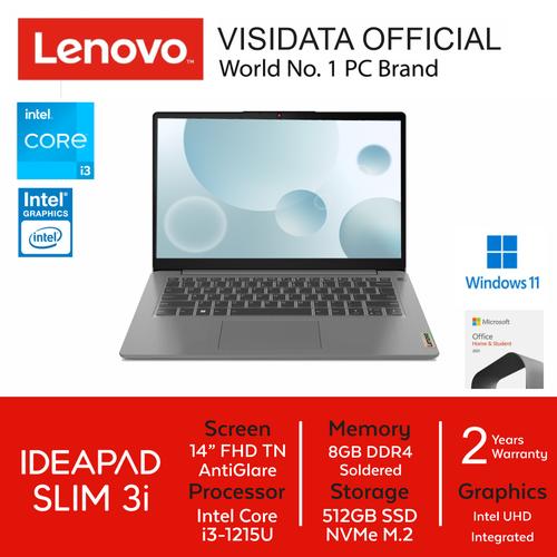 Promo Lenovo Ideapad Slim 3i CYID FMID Intel Core i3-1215U 8GB 512GB 14 ...