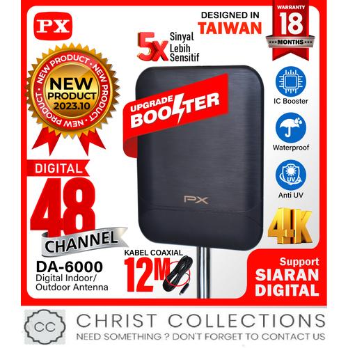 Jual Antena TV Digital Indoor Outdoor Antenna Booster DVBT2 4K PX DA ...