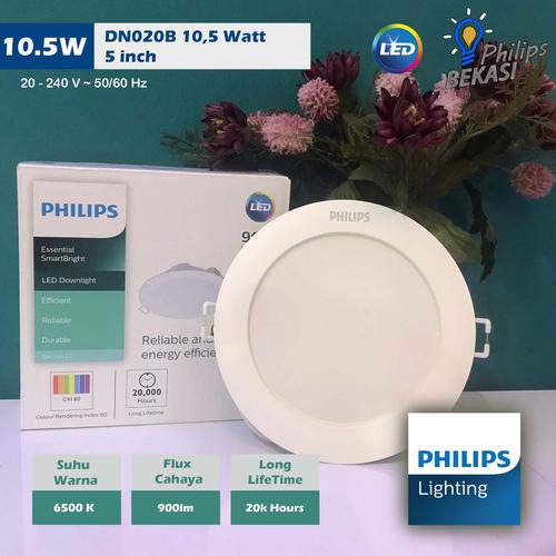 Jual Lampu Downlight LED Philips DN020B 10,5 Watt 5 inch - Putih - Kota ...
