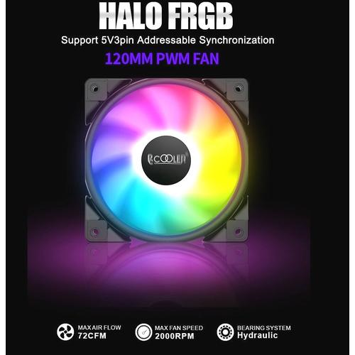 Jual PCCOOLER HALO FRGB FAN SINGLE | FAN CASE ARGB AURA 72CFM SUPER ...
