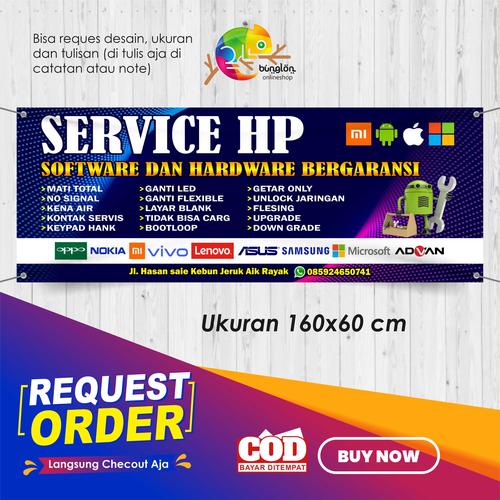 Jual Size 160x60 Cm, Spanduk Banner Konter Pulsa, Service Hp, Dll ...