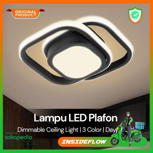 Jual Lampu Plafon Rumah Led Modern Minimalis Kotak Tri Color Dimmable ...