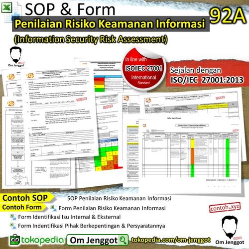 Jual Contoh SOP Penilaian Risiko Keamanan Informasi, sesuai ISO/IEC ...