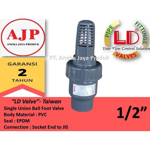 Jual LD VALVE - SINGLE UNION BALL FOOT VALVE 1/2 INCI - Jakarta Utara ...