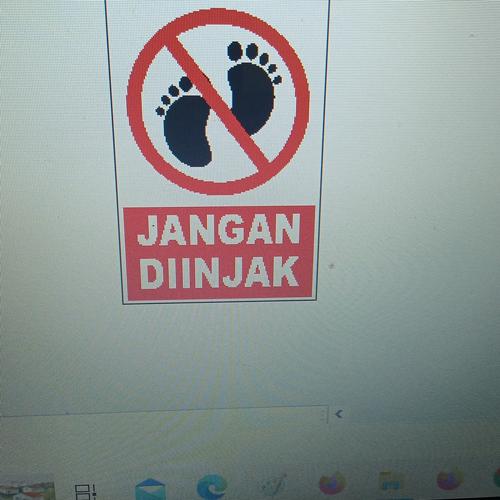 Jual Stiker Jangan Diinjak - 30x20cm - Jakarta Pusat - MEDIACETAK ...