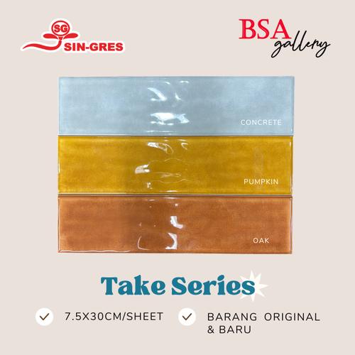 Jual KERAMIK MOSAIC TILES PERSEGI MODEL BATA KAMAR MANDI / KERAMIK ...