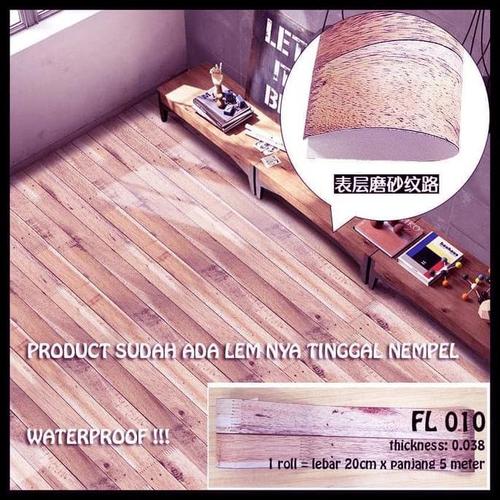 Jual [DBEST] FL 010 WALLPAPER LANTAI STICKER LANTAI KAYU COKLAT UKURAN ...