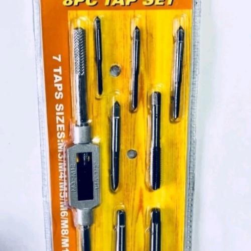 Jual ST Set Hand Tap Die Senai Drat Ulir Baut Plus Gagang 8 Pcs - Kab ...