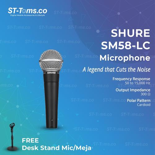 Promo Shure SM58-LC Dynamic Vocal Wired Microphone - With Stand Cicil 0 ...