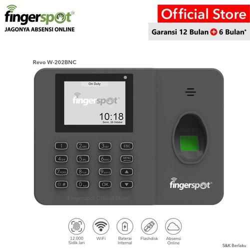 Jual Fingerspot Revo W-202BNC Mesin Absensi Wifi - Jakarta Barat - Fingerprint Mesin Absensi ...