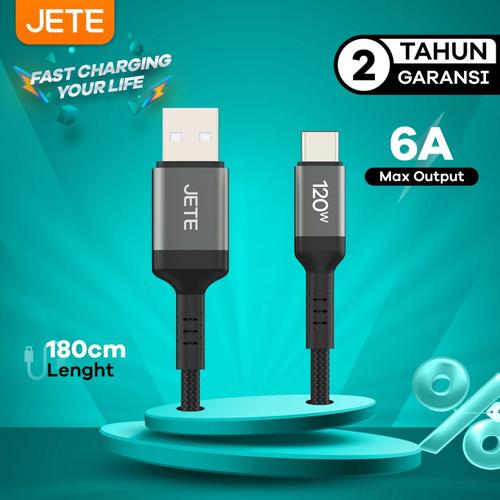 Promo JETE CX12 Kabel Charger Data Type-C Fast Charing 120W - Garansi2 ...