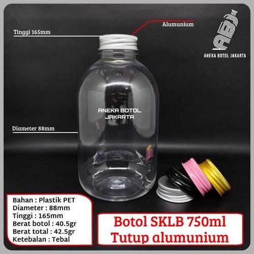Jual Botol gendut 750 ml tebal tutup alumunium / Botol SKLB 750 ml ...