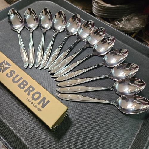 Jual Sendok Makan SUBRON isi 12 pcs HIGH QUALITY Dinner Spoon Stainless ...