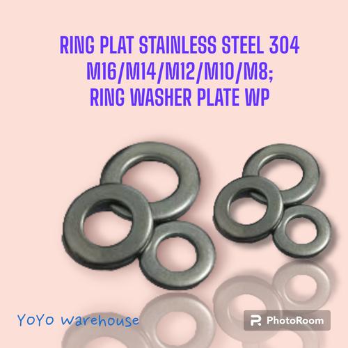Jual RING PLAT STAINLESS STEEL 304 M16/ M14/ M12/ M10/ M8 WP WASHER ...