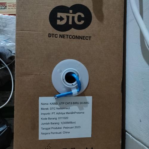Jual KABEL UPT CAT 6 BIRU 24 AWG DTC NETCONNECT - Jakarta Pusat - Bersama Babel Elektrik | Tokopedia
