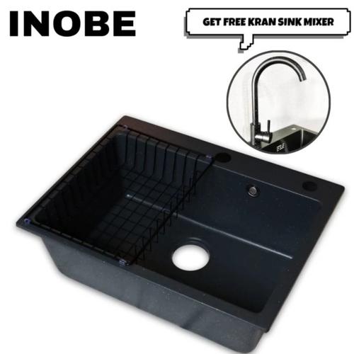 Jual BAK CUCI PIRING INOBE 6045 SILGRANIT HITAM/KICHEN SINK 1 KUBANG ...
