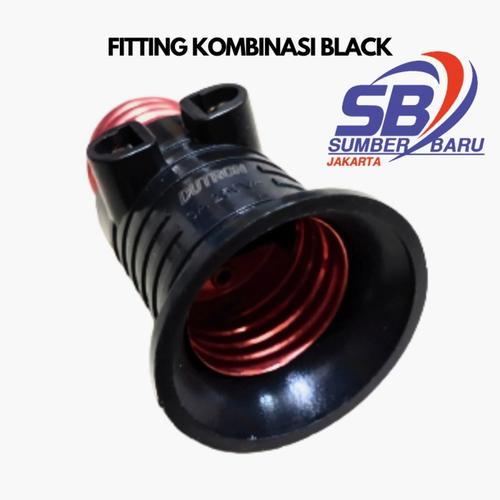 Jual Fitting Kombinasi Dutron Fitting lampu Stop Kontak SNI HITAM ...