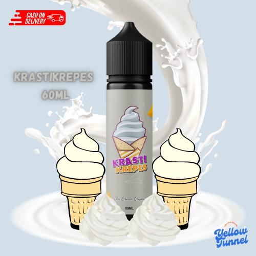 Jual cairan botol liquid vape Krastikrepes Ice_Cream 60ml bukan botol ...
