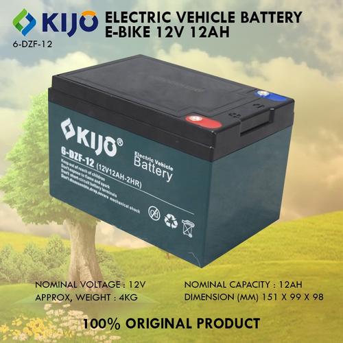 Jual KIJO E-BIKE 12V 12AH AKI KERING BATTERY BATERAI MOTOR SEPEDA ...