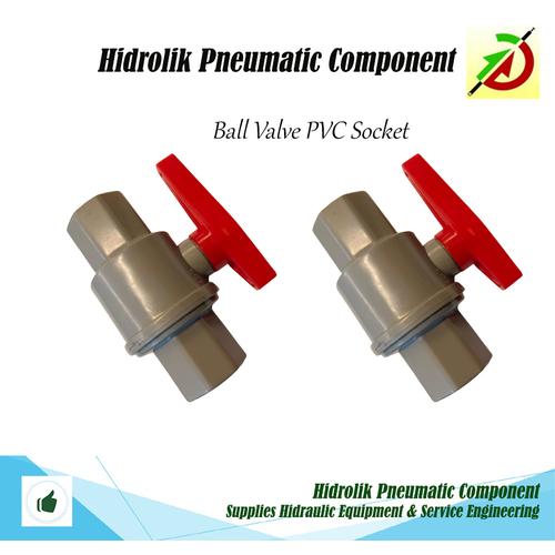 Jual Ball Valve pvc socket 1 1/2" inch / Stop kran PVC - Jakarta Barat ...