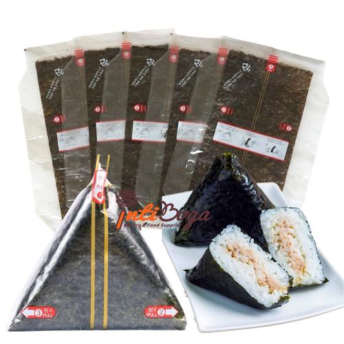 Jual Manjun Triangle Sushi Nori Onigiri Wrap 5 lbr – Seaweed – Rumput ...