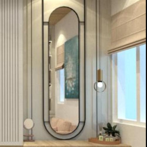 Jual Cermin Gantung Besi, Cermin oval Besi, Wall mirror kapsul mirror ...