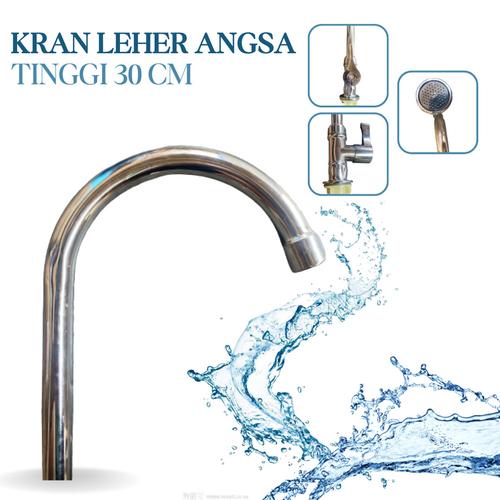 Jual KRAN AIR WASTAFEL STAINLESS TINGGI KRAN LEHER ANGSA KRAN CUCI ...