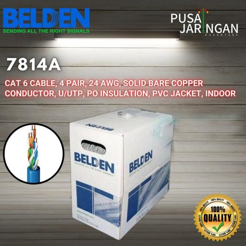 Jual Belden USA 7814A Kabel LAN UTP Cat. 6 Gigabit ORIGINAL - 305-Biru ...