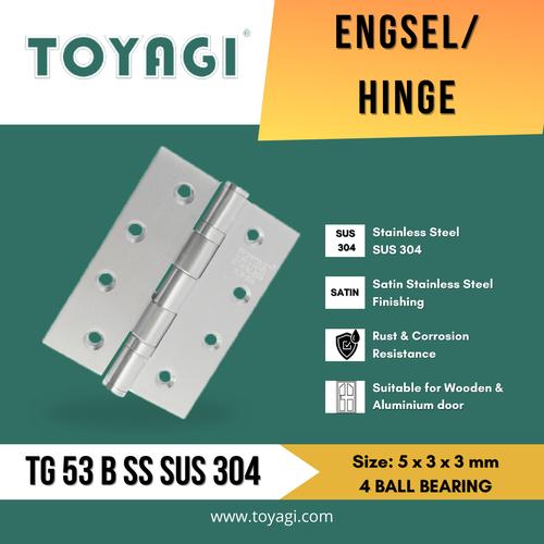 Jual TOYAGI ENGSEL/ HINGE TG 53 B SS SUS 304, 5 x 3 x 3 MM 4 BB ...