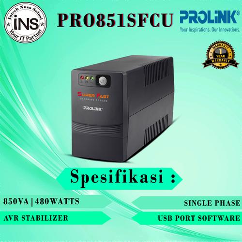 Jual UPS PROLINK PRO851SFCU PRO851 850VA 480WATTS GARANSI 1 TAHUN ...