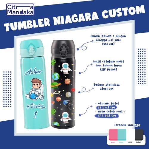 Jual Custom Tumbler Niagara Print UV Logo Nama Full Color Souvenir ...
