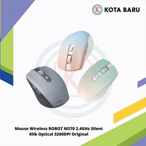 Jual Mouse Wireless ROBOT M370 2.4GHz Silent Klik Optical 3200DPI ...