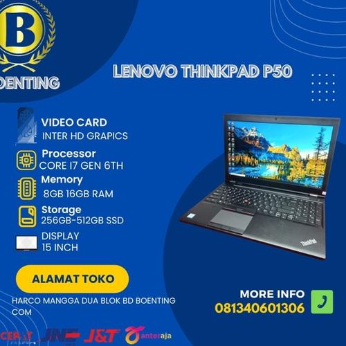 Jual Laptop Gaming Lenovo Thinkpad P50 Core i7 Gen 6 DUAL VGA NVIDIA ...