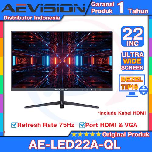 Jual Monitor Gaming Led 22 Inch Full HD Ultra Wide Screen Bezel Tipis ...
