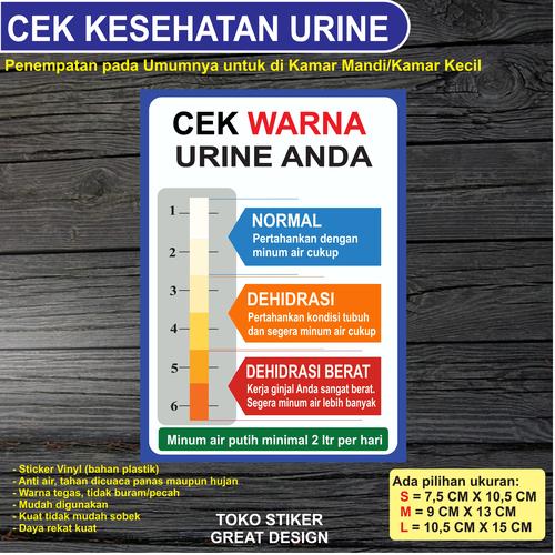 Jual STIKER CEK WARNA URIN / WARNA AIR SENI - M=9cm x 13cm - Kab ...